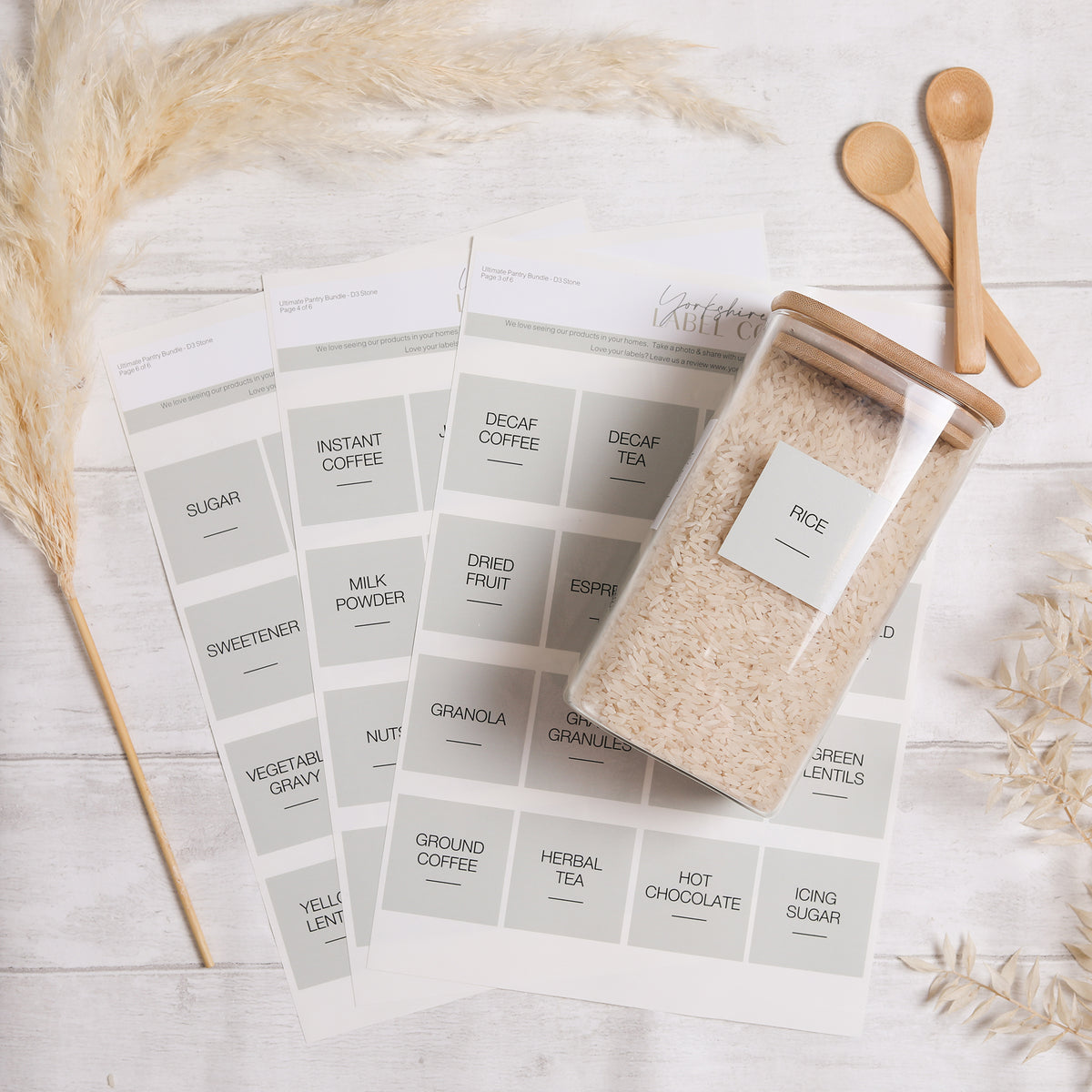 Ultimate Pantry Organisation Label Bundle - 96 Pack (Design 3 ...
